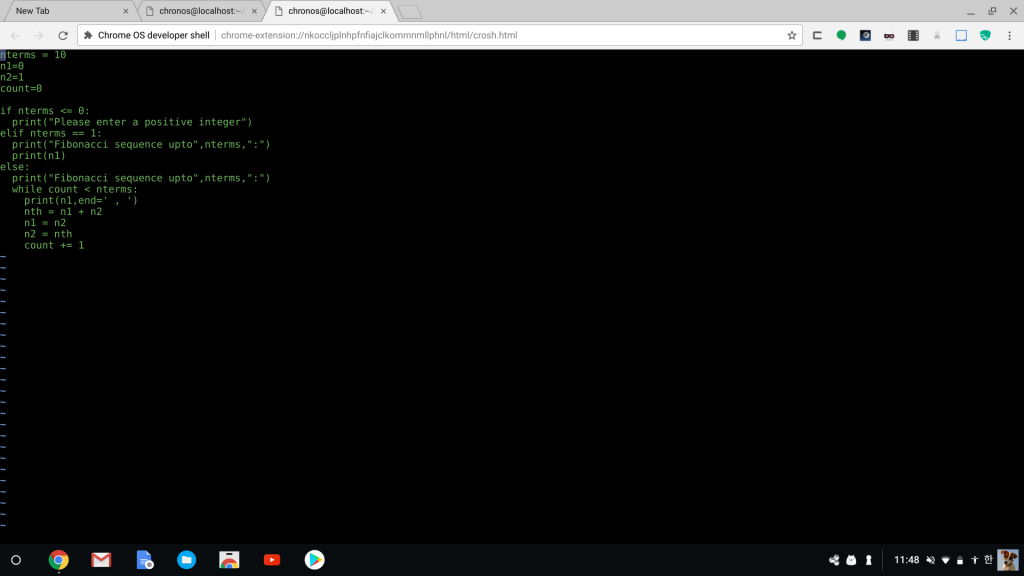 크롬OS용 패키지 매니져 Chromebrew 사용 (+ Python 코딩) | 포인투랩